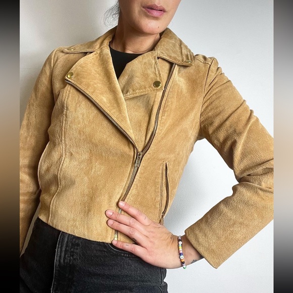 Jackets & Coats | Vintage Suede Cropped Moto Jacket | Poshmark